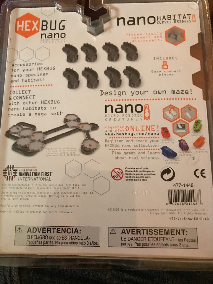 Hexbug Nano Micro Robotic Creatures Habitat Curved Bridges 8 Easy ...