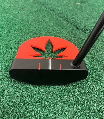 Greens Keepers Golf RED Marijuana (Hybrid) Mallet Cannabis Leaf Putter ...