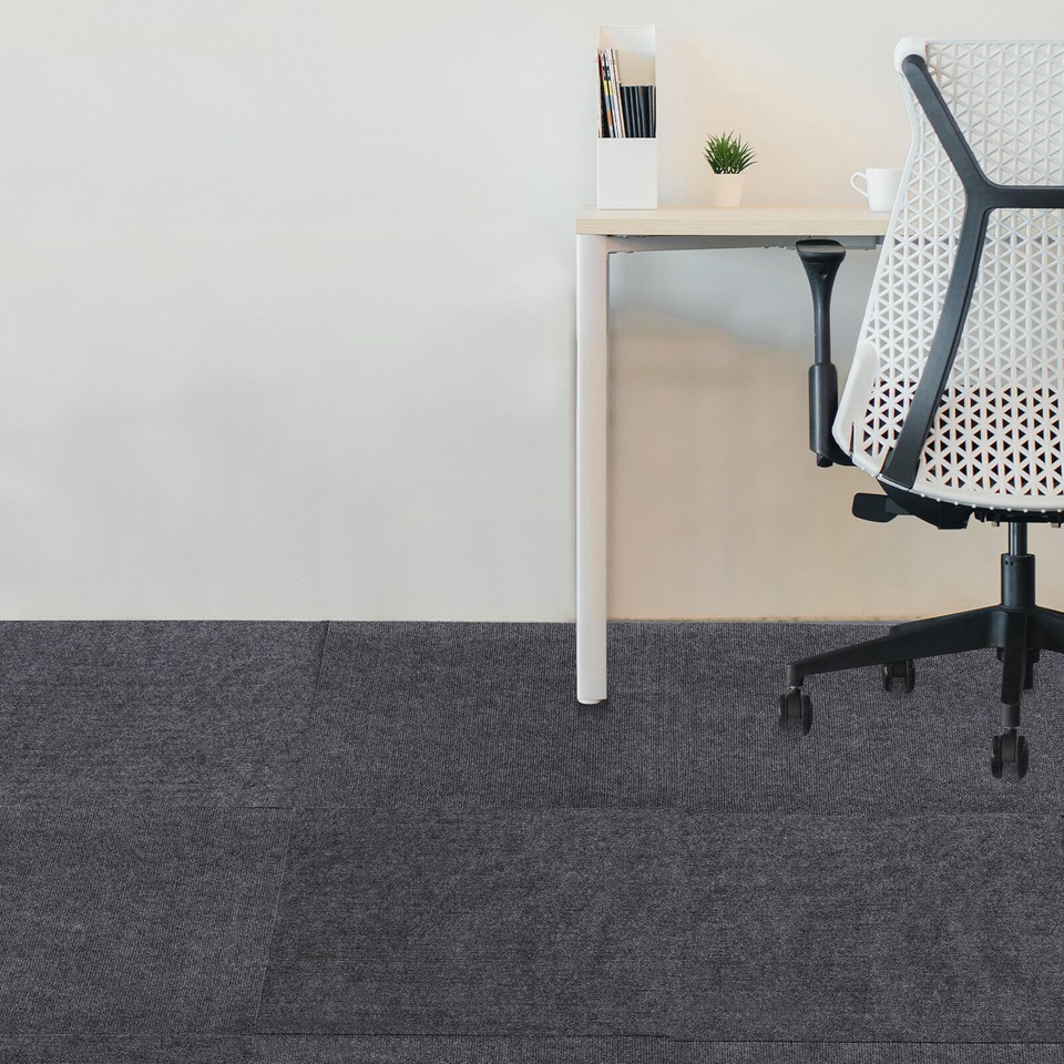 15pcs 24" X 24" Peel And Stick Polyester Carpet Tiles W/ IXPE Mute Pad ...