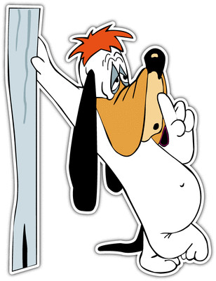 Droopy Dog Funny Kids Room Cartoon Car Bumper Window Vinyl Sticker ...