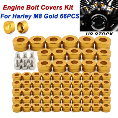 Head Cap Engine Bolt Covers Kit For Harley M8 Twin Cam EVO Sportster ...