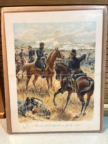 "Meade at Gettysburg July 2, 1863" by H A Ogden. Approx 13" x 10". | eBay