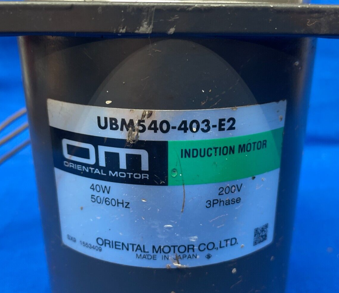ORIENTAL MOTOR 3 PHASE INDUCTION MOTOR UBM540-403-E2 40W 50/60HZ 200V | eBay