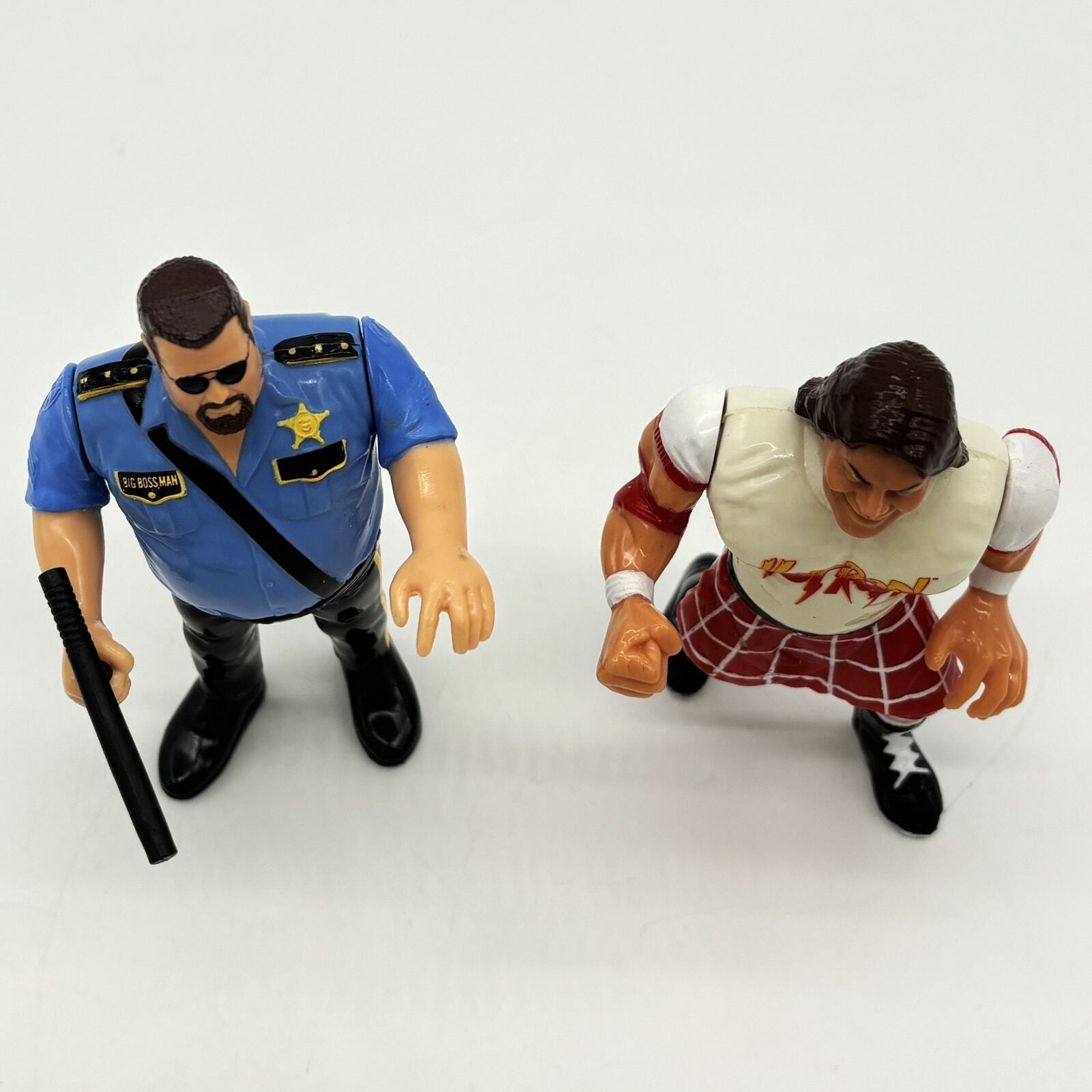 Vtg Big Boss Man Rowdy Rider Piper 5" Action Figures WWE WCW Pro ...