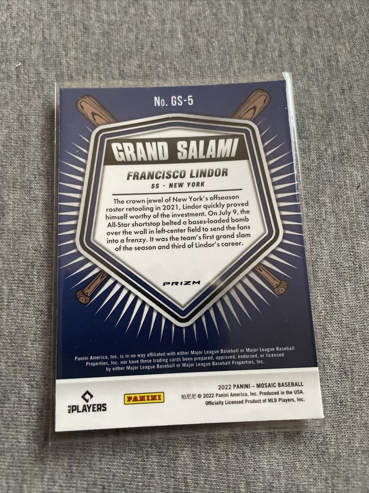 2022 Panini Mosaic Francisco Lindor Grand Salami Silver Mosaic Insert ...