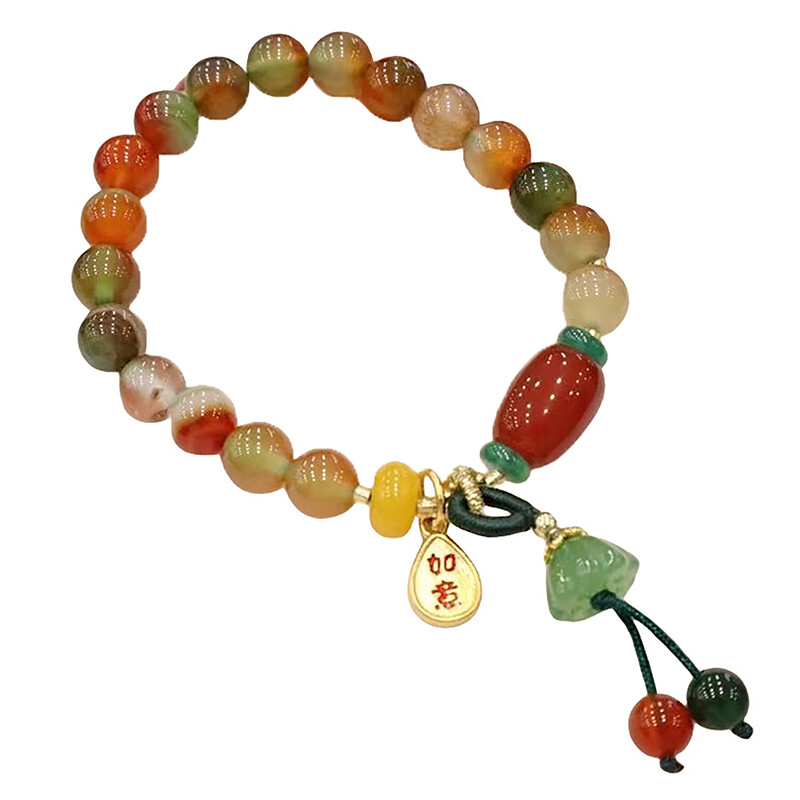 New Chinese Style Natural Stone Ethnic Lotus Bracelet National Fashion ...