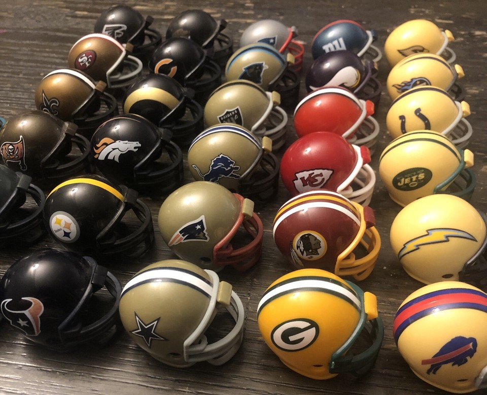 Lot 30 Riddell NFL Pocket Size Pro Football Sports Team Helmets ...