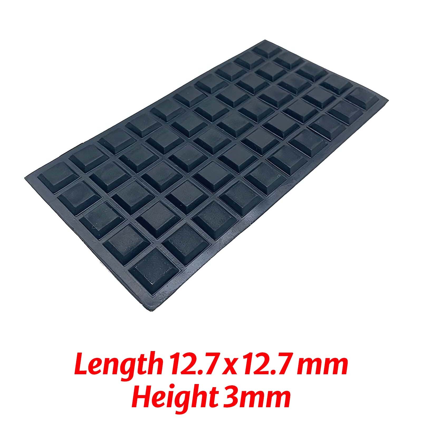 Black Rubber Feet Self-Adhesive Bumper Furniture Table Pads Size Round ...