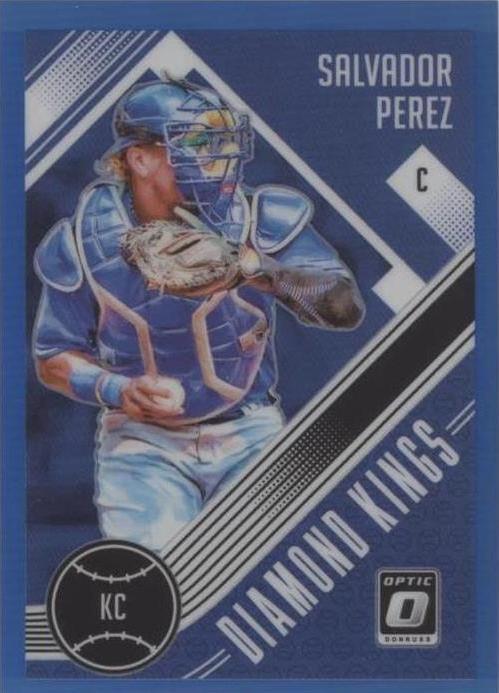 2018 Panini Donruss Optic - Diamond Kings Salvador Perez #26 Blue Prizm ...