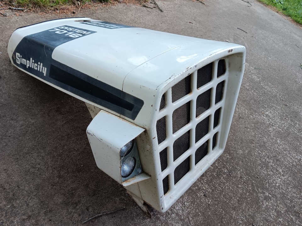 VINTAGE Simplicity 7016 System Tractor Mower Hood W/ Lights SUPER RARE ...