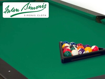 8’ SIMONIS CLOTH 860 SIMONIS GREEN FITS 8' POOL TABLE ** PRE CUT BED ...