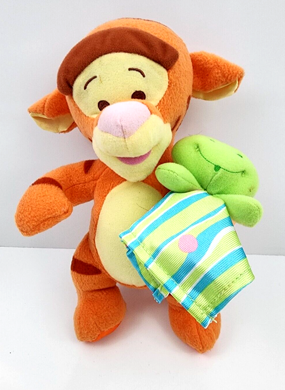 Disney My First Tigger Plush Baby Rattle Toy Winnie The Pooh 10” w/Frog ...