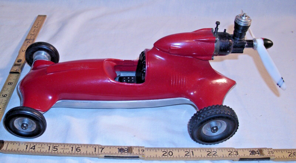 COX THIMBLE DROME PROP ROD TETHER CAR WITH METAL BODY & CHASSIS ...