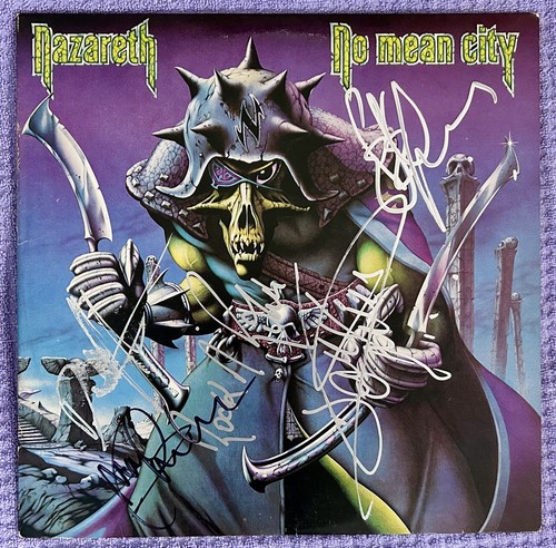 Nazareth "No Mean City" Vinyl - Autographed/Signed - Dan McCafferty +3 ...