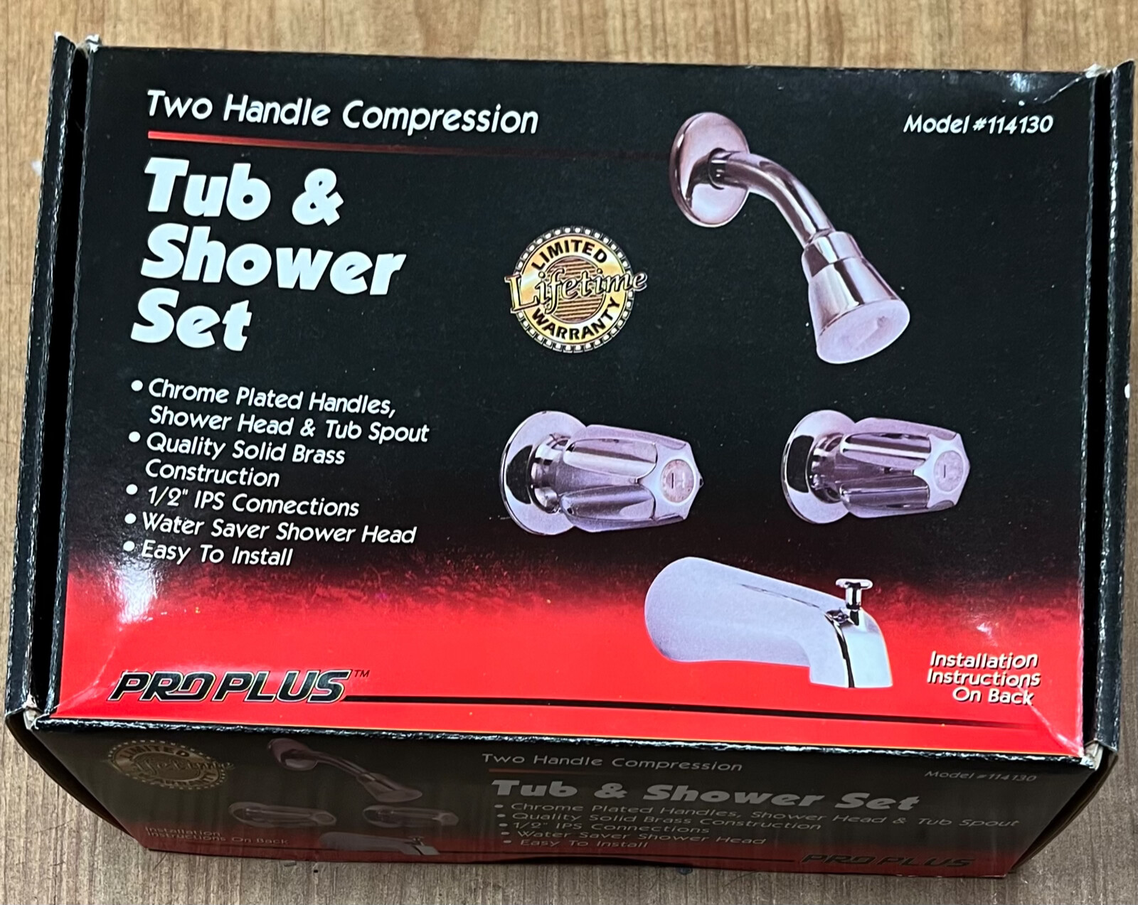 ProPlus Tub and Shower Faucet Chrome With Chrome Handles for sale ...