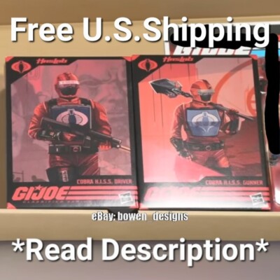 HasLab Pulse Exclusive Cobra HISS Tank DRIVER GUNNER 2 Set 6" GI Joe ...