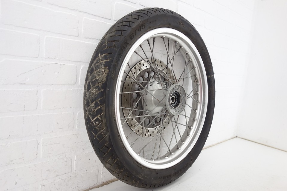 15-18 Yamaha Sr400 Oem Front Wheel STRAIGHT Rim Spokes Hub Brake Rotor ...