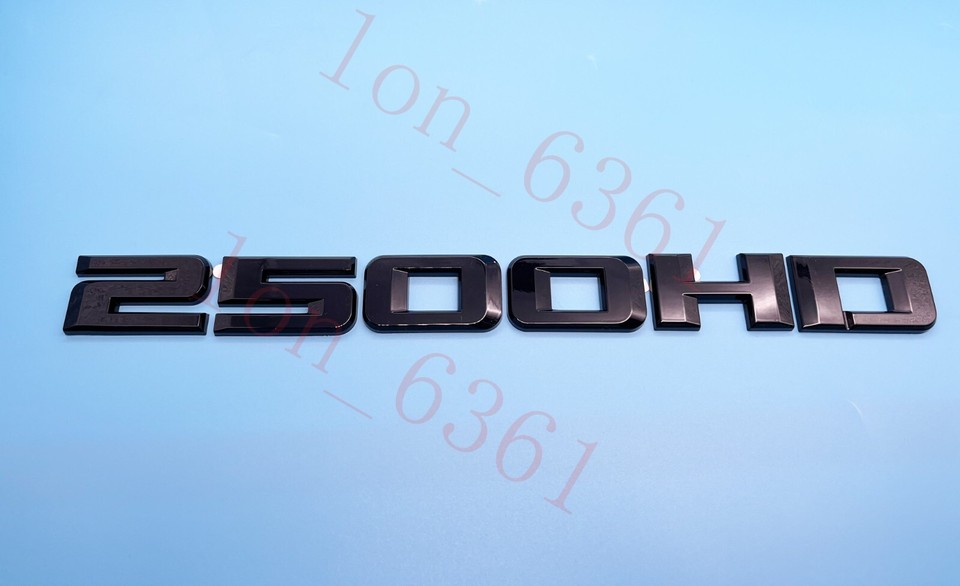 Gloss Black 2020-2024 Chevrolet Silverado 2500HD Door Emblem CUSTOM ...