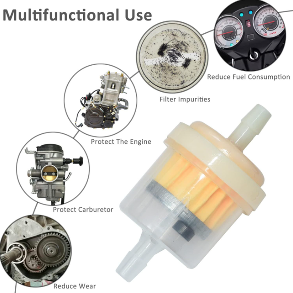 20X Motor Inline Gas Oil Fuel Filter Small Engine Fit For 1/4'' 5/16 ...