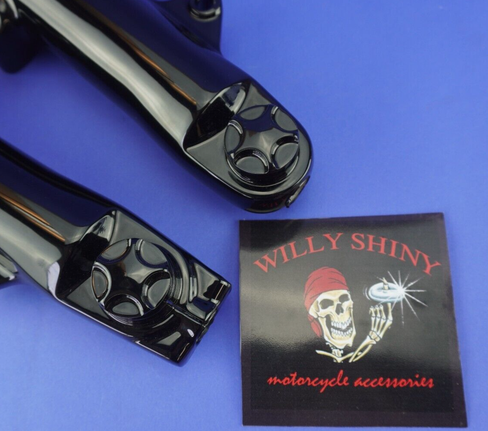 2024 Harley Street Glide Road Glide Fork Leg Axle Caps BY Willy Shiny ...