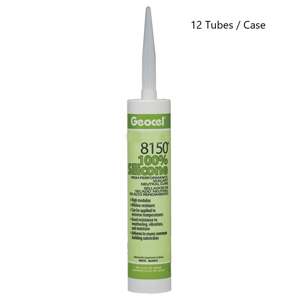 12 Tubes Geocel 8150® 100% SILICONE HIGH PERFORMANCE NEUTRAL CURE ...