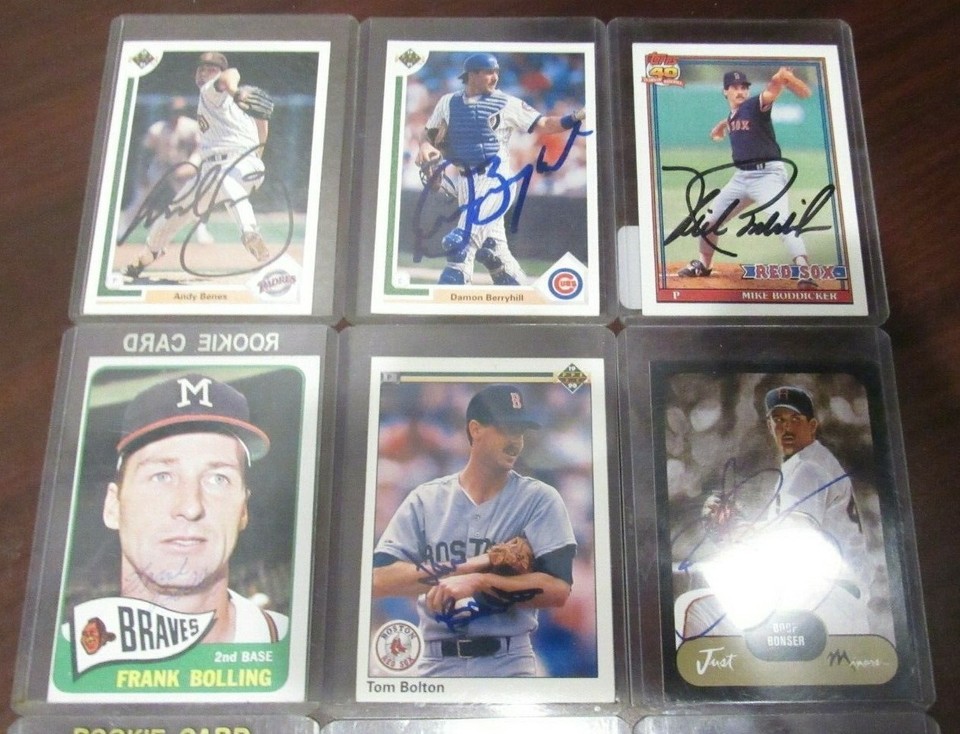 Lot of 9 different Signed Autographed Baseball Cards 1965-2002 - #4 | eBay