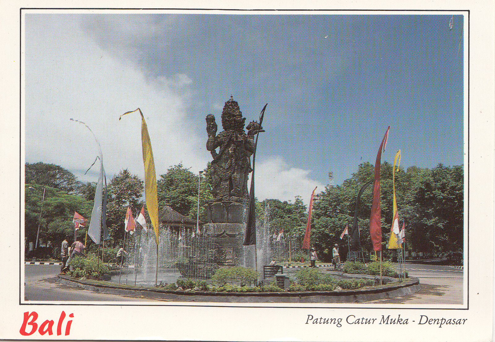 BF28189 patung catur bali muka denpasar indonesia front/back image ...