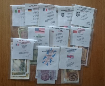 ww2 Repro paper money, British, German, French, USA, Invasion, Pound ...