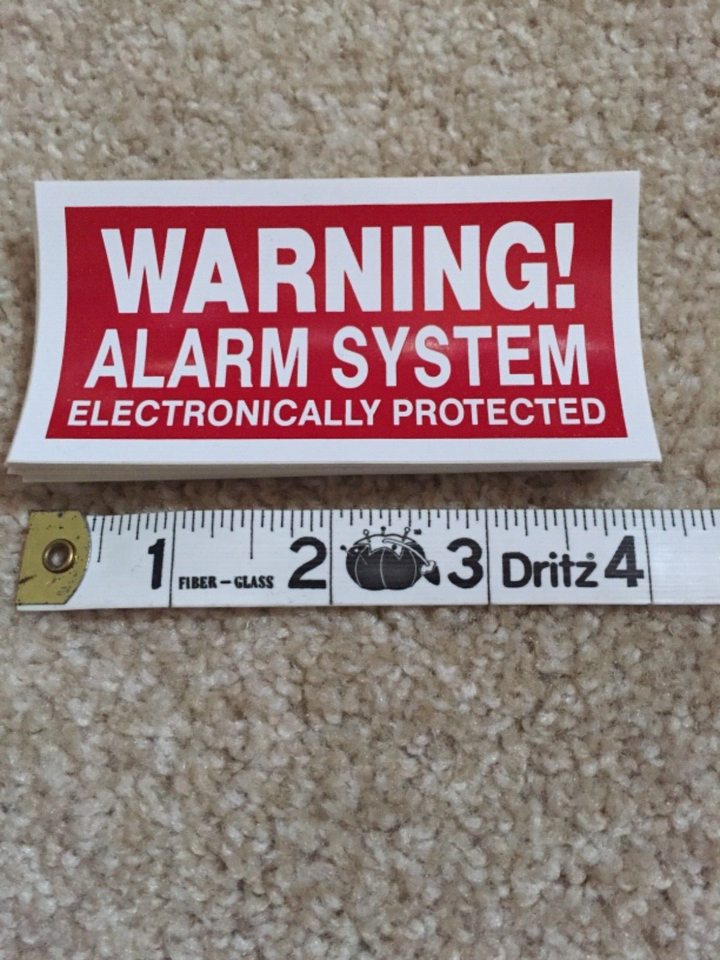 Alarm Security Stickers, decals for home or office windows, warning ...