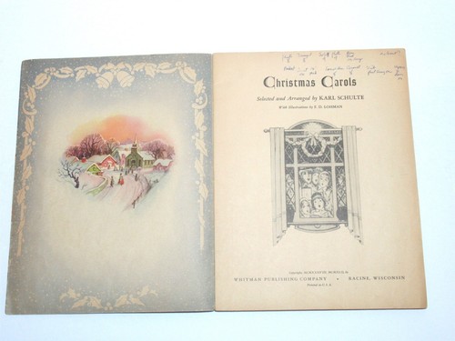 Lot 3 Vtg Whitman Christmas Carols Piano Songbooks 1952 1957 1969 Karl ...