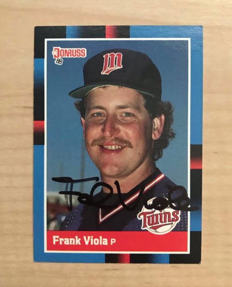 FRANK VIOLA MINNESOTA TWINS SIGNED AUTOGRAPHED 1988 DONRUSS CARD #149 W ...