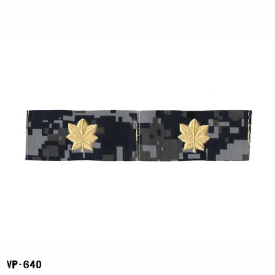 PAIR USN NWU BDG Blue Digital Collar Patches Lieutenant Commander LCDR ...