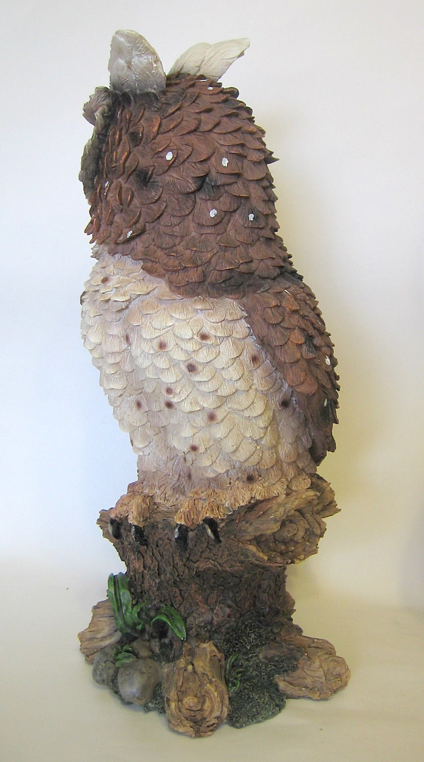 Large Owl Figurine Resin Hand Painted 14 to 15 Inches AS IS | eBay