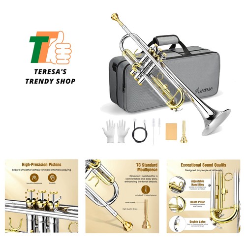 Professional Trumpet Instrument Set,Student Trumpets for Beginners ...