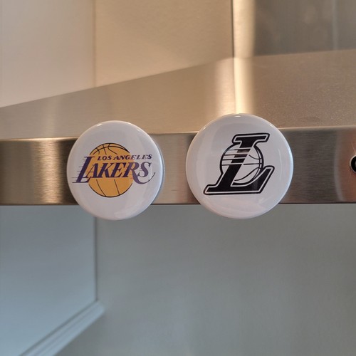 Los Angeles Lakers Magnet Set of 2 NBA Fridge Auto Circle Logo Tailgate ...