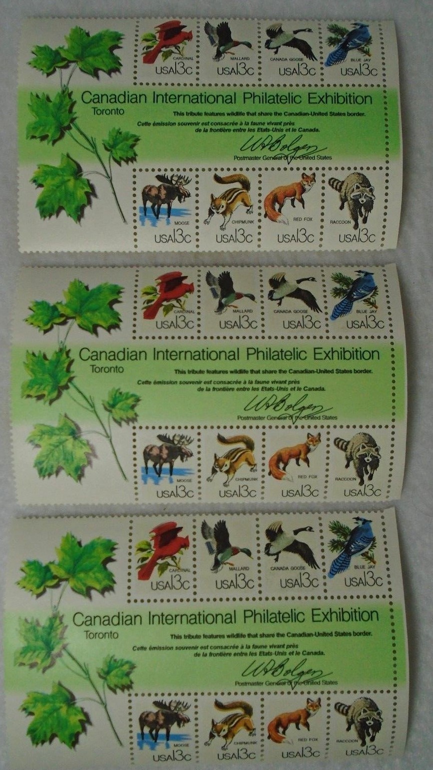 Canadian International Philatelic Exhibitiion 13¢ Stamps USPS 24 ...