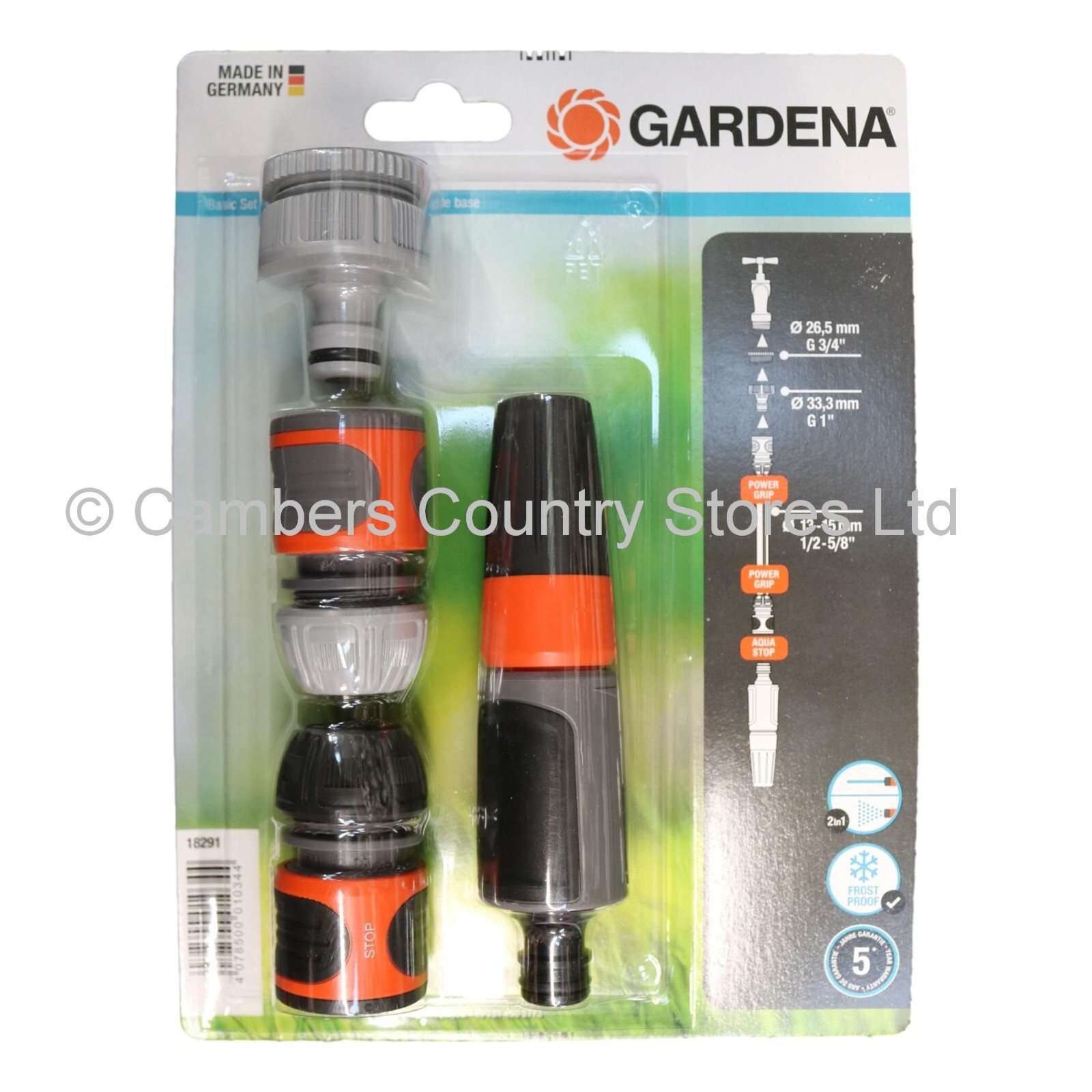 GARDENA 18291-20 System Basic Set With Connecting Parts for 13 Mm 1/2 Inch and for sale online ...