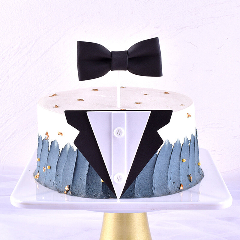Bowtie Collar Decorating Tool Men Suit Cake Topper Cupcake Fathers Day ...