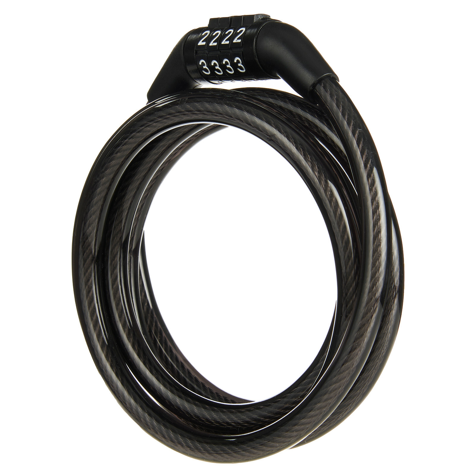 Brink's COMBO 4-DIAL PRESET 5-FT FLEXIBLE STEEL CABLE LOCK 5/16 ...