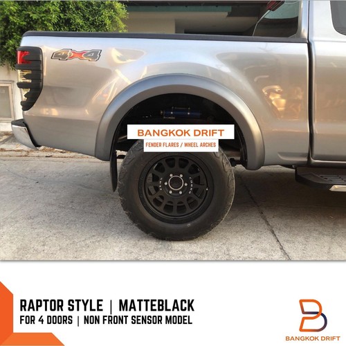 RAPTOR STYLE MATTEBLACK FENDER FLARES ARCH FITS FORD RANGER PX3 18-21 ...
