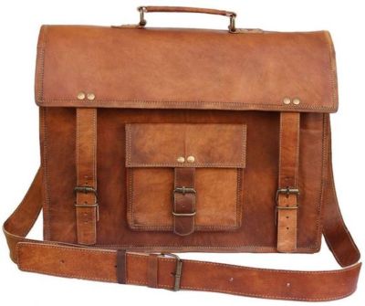 Men's Real Cuero Laptop Briefcase Leather Vintage Brown Messenger ...