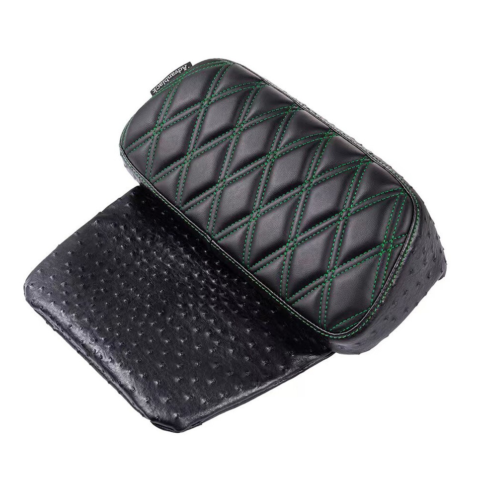 Advanblack Raptor Small Backrest Pad Green Stitching Fits Harley ...