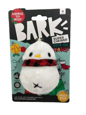 Bark Box Frost Boss Snowman Super Chewer Dog Toy Surprise Toy Inside M ...
