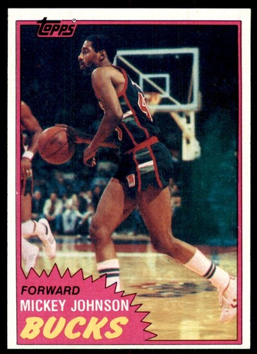 1981-82 TOPPS MICKEY JOHNSON MILWAUKEE BUCKS. #MW98 | eBay