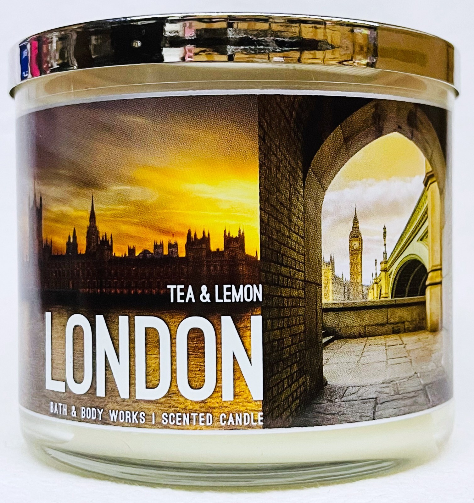 1 Bath & Body Works LONDON TEA LEMON Large 3-Wick Scented Candle 14.5 ...