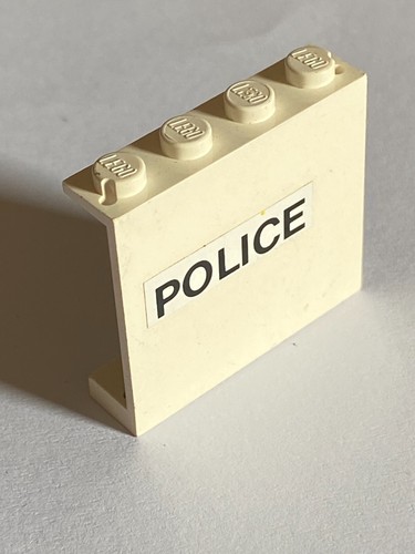 LEGO White Panel 1x4x3 POLICE Sticker 4215apb10 Set 6676 | eBay