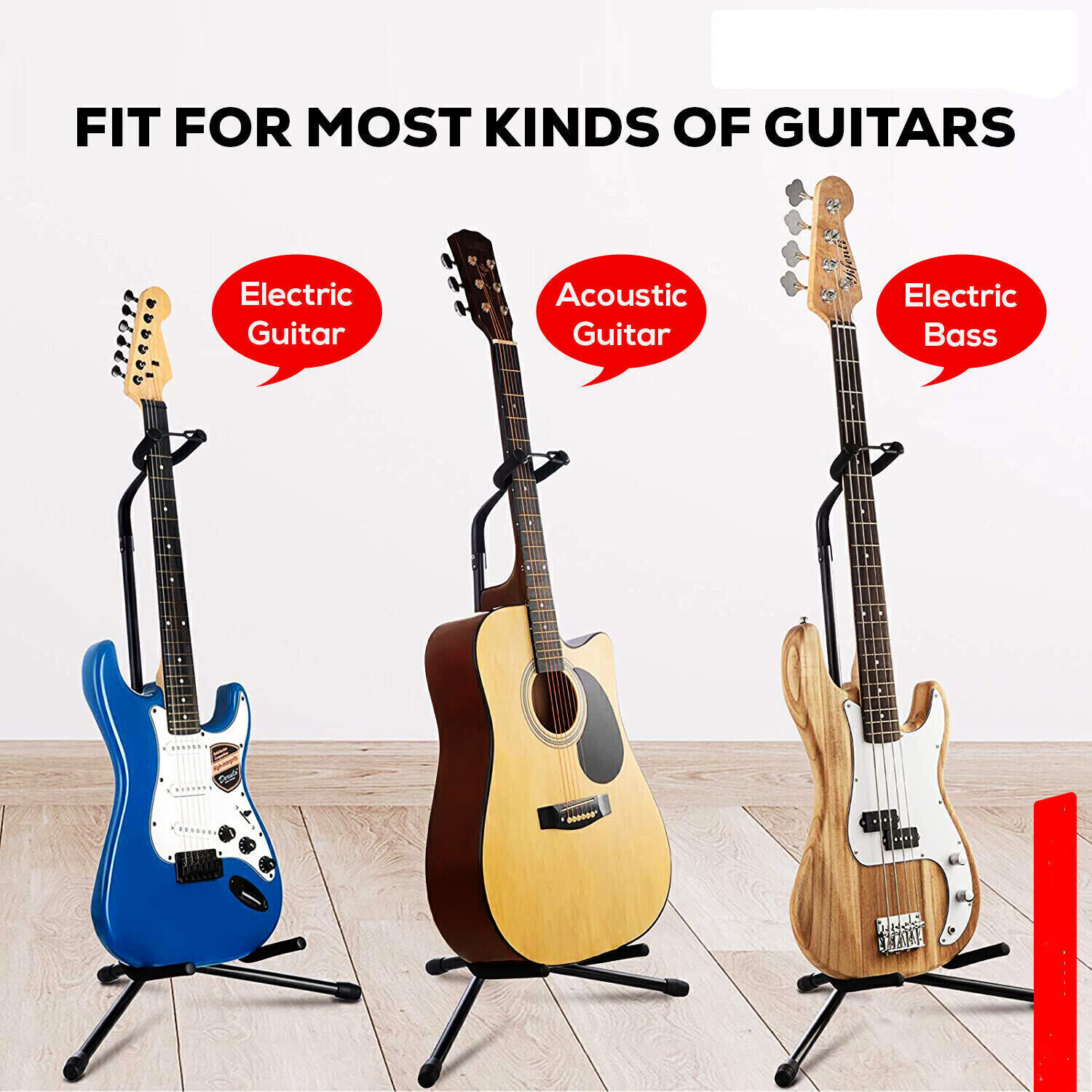 Guitar Stand Floor Adjustable Tripod Acoustic Electric Cello Upright ...