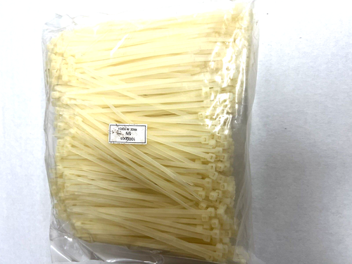 HEAVY DUTY 1000 pcs 5 11/16 Long White Cable Zip Ties Ty Wraps - Ships ...