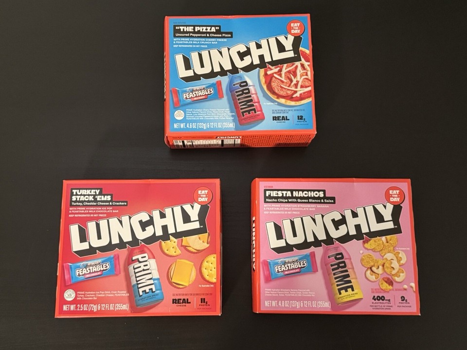 Lunchly - All 3 - Discontinued Snack - Rare - Nachos Pizza Turkey ...