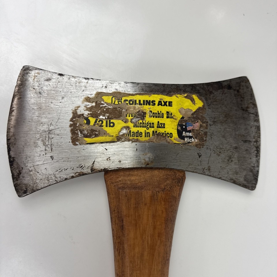 Collins Double Bit Axe Michigan Axe 3 1/2 Pounds 34”Handle Lightly Used ...